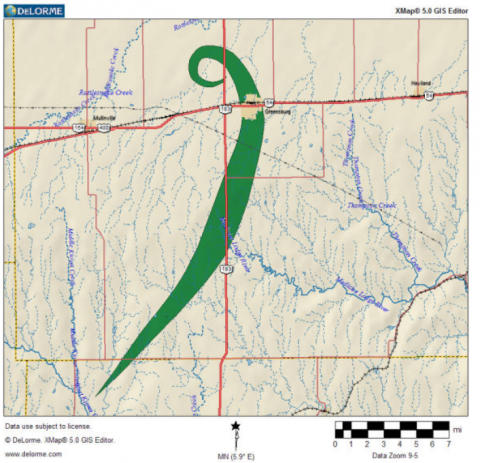 Greensburg, KS EF5 Tornado of May 4, 2007 — Highways & Hailstones