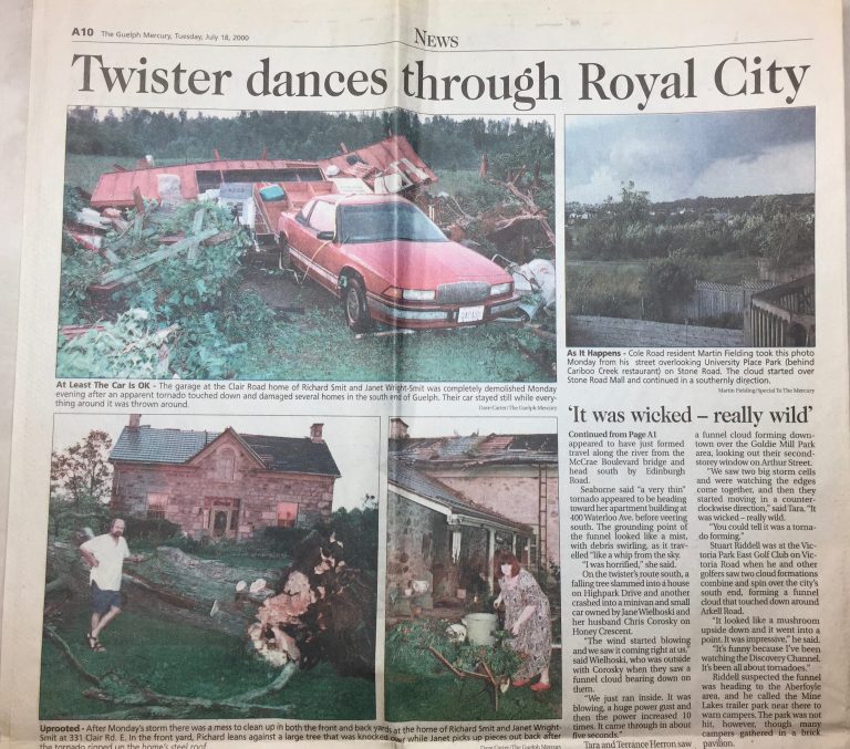 Guelph, ON F2 Tornado of July 17, 2000 — Highways & Hailstones