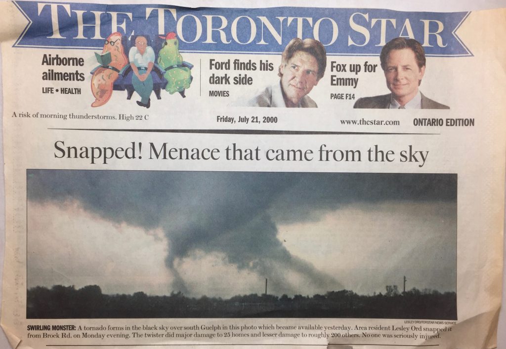 Guelph, ON F2 Tornado of July 17, 2000 — Highways & Hailstones